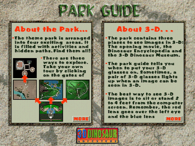 Screenshot of 3-D Dinosaur Adventure (DOS, 1993) - MobyGames