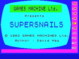 Screenshot of Supersnails (ZX Spectrum, 1984) - MobyGames