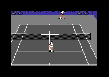 Screenshot of I Play: 3D Tennis (Commodore 64, 1992) - MobyGames