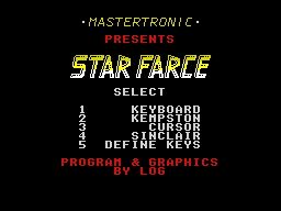 Screenshot of StarFarce (ZX Spectrum, 1988) - MobyGames