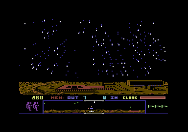Screenshot of Dropzone (Commodore 64, 1984) - MobyGames