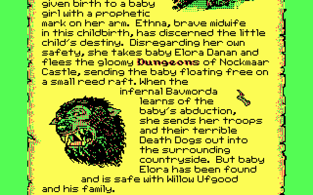 Screenshot of Willow (DOS, 1988) - MobyGames