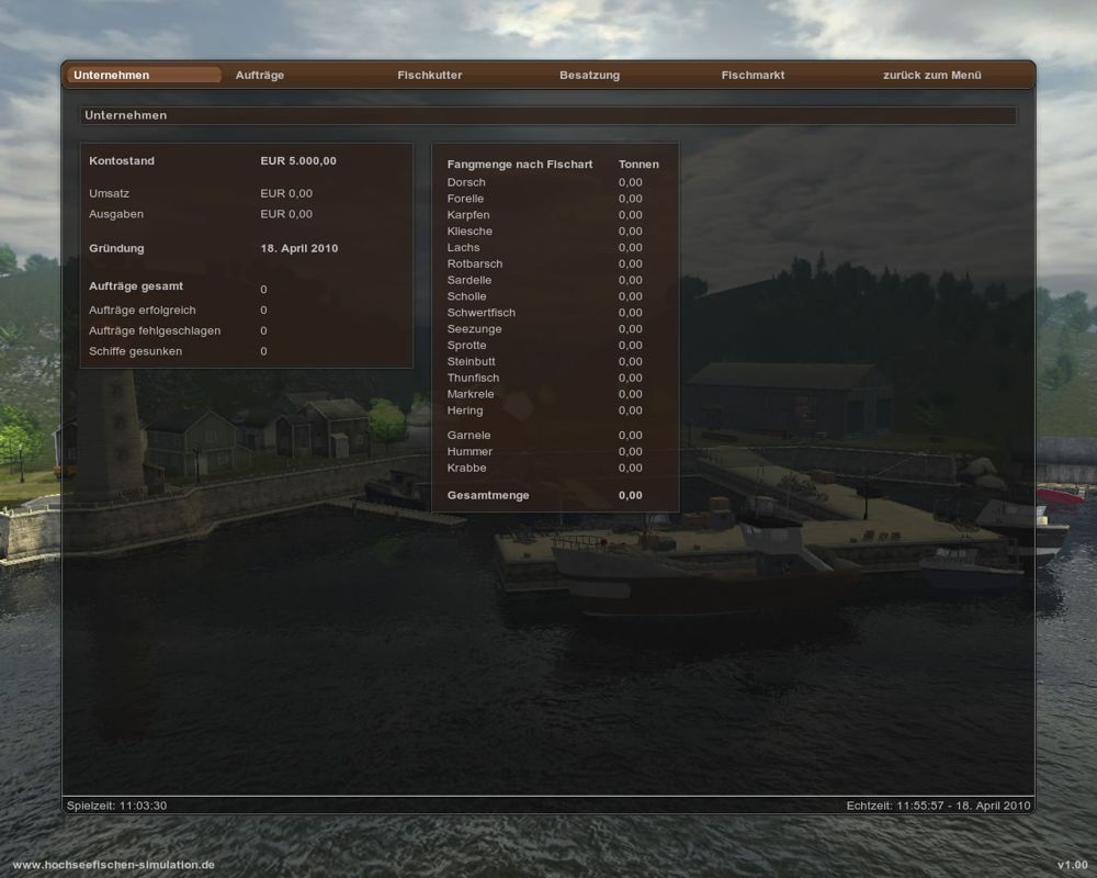 Screenshot of Open Sea Fishing: The Simulation (Windows, 2009) - MobyGames