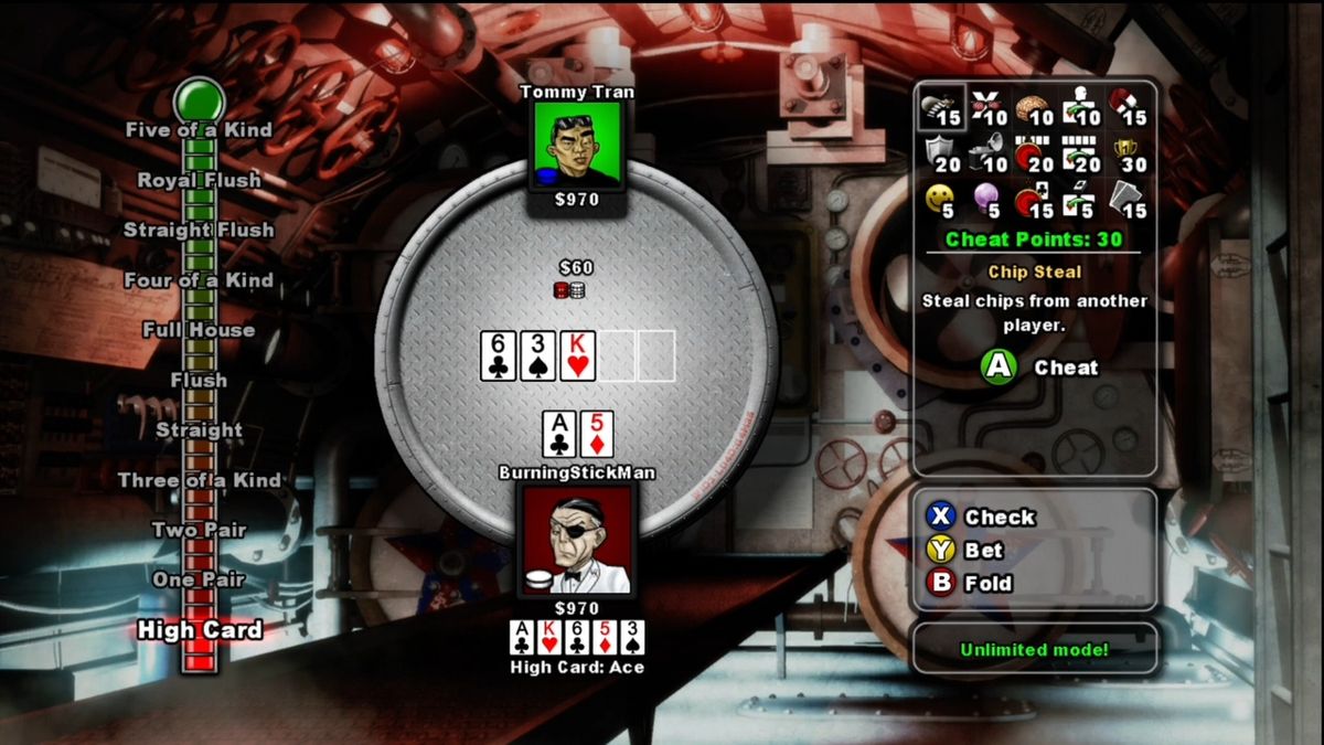 Screenshot Of Texas Cheat Em Xbox 360 2009 Mobygames