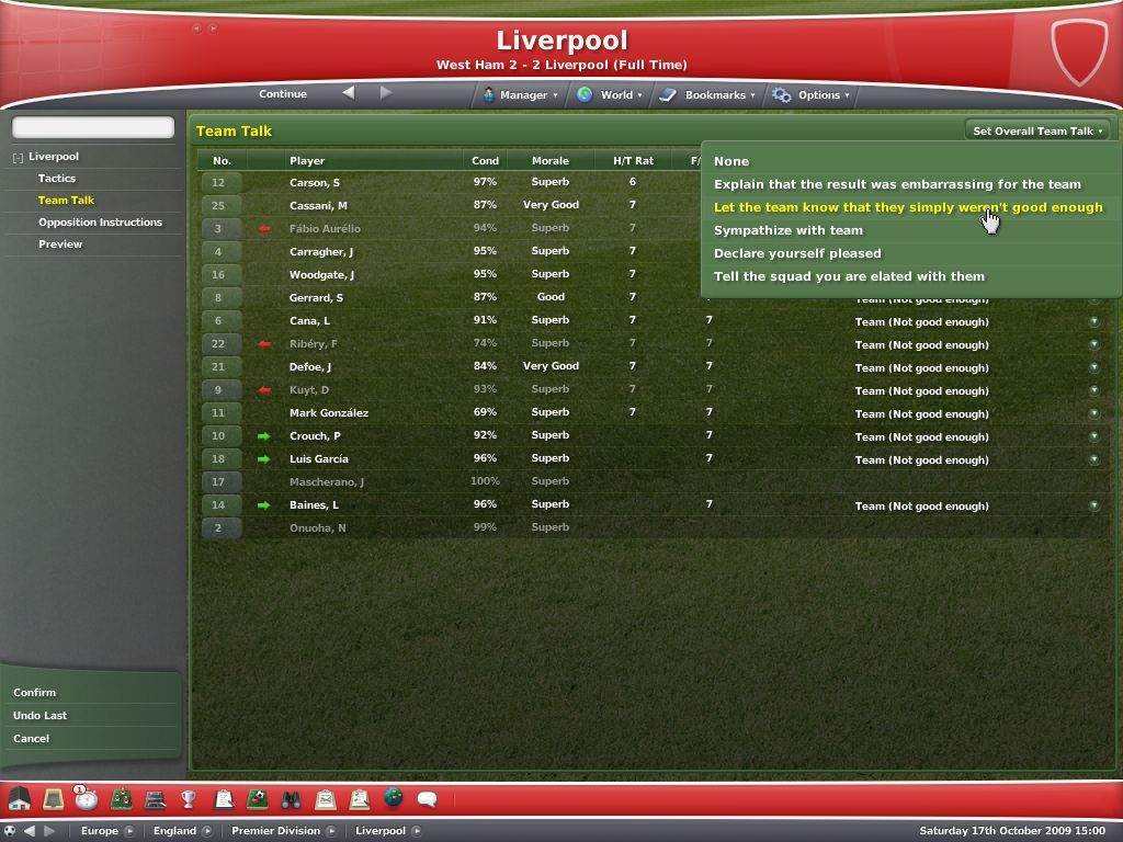 Screenshot of Worldwide Soccer Manager 2007 (Windows, 2006) - MobyGames