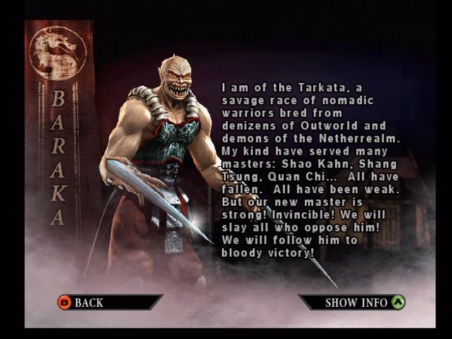 Mortal Kombat Armageddon Characters Bios