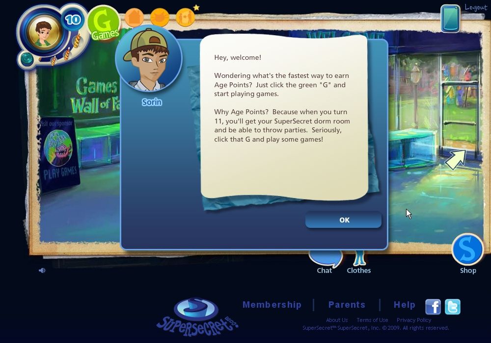 Screenshot of SuperSecret (Browser, 2009) - MobyGames