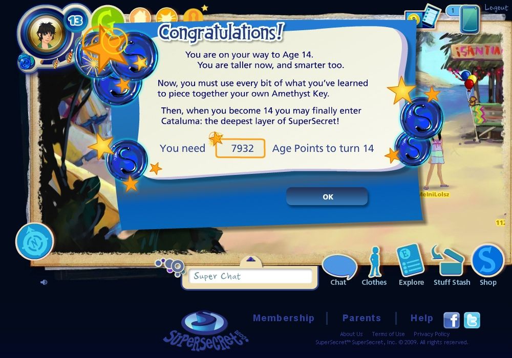 Screenshot of SuperSecret (Browser, 2009) - MobyGames