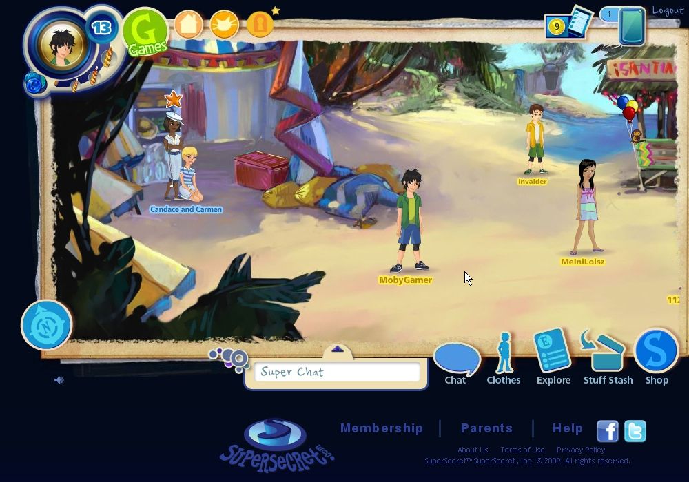 Screenshot of SuperSecret (Browser, 2009) - MobyGames