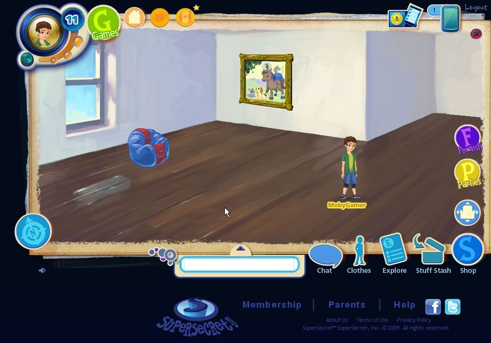 Screenshot of SuperSecret (Browser, 2009) - MobyGames