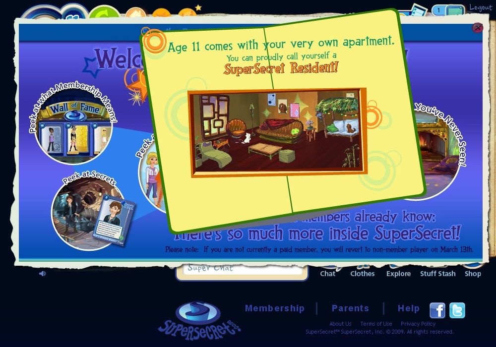 Screenshot of SuperSecret (Browser, 2009) - MobyGames