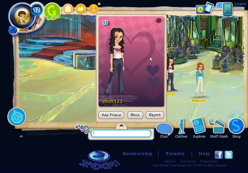 Screenshot of SuperSecret (Browser, 2009) - MobyGames