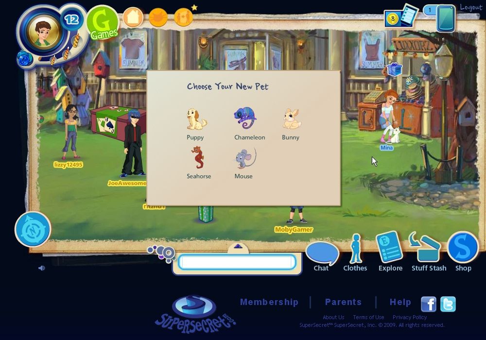 Screenshot of SuperSecret (Browser, 2009) - MobyGames