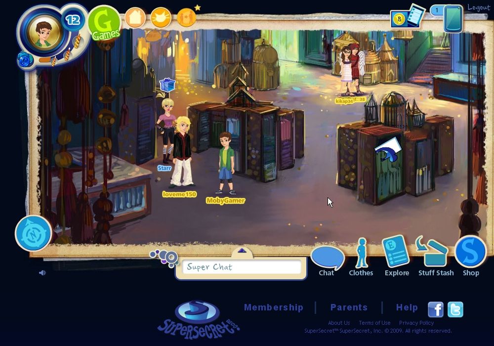 Screenshot of SuperSecret (Browser, 2009) - MobyGames