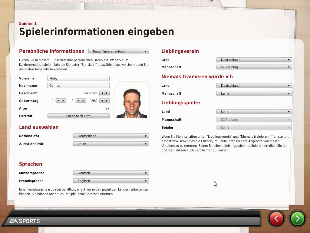 Screenshot of FIFA Manager 10 (Windows, 2009) - MobyGames