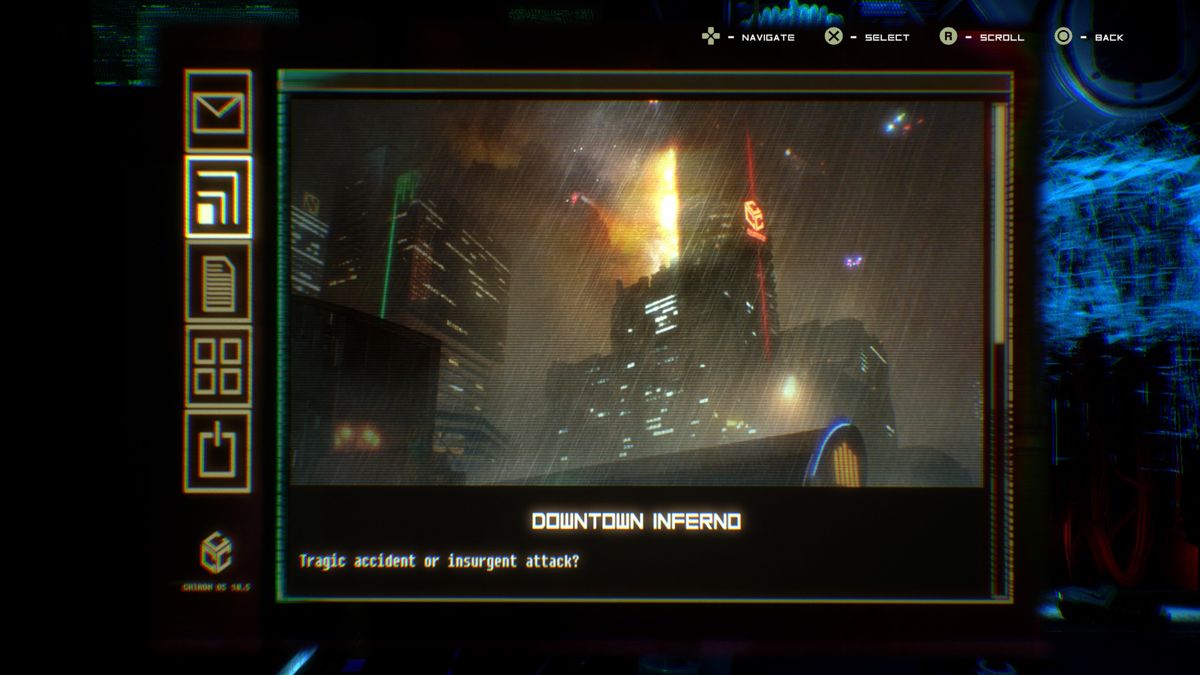 Screenshot of >observer_ (PlayStation 4, 2017) - MobyGames