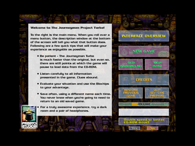 Screenshot of The Journeyman Project: Turbo! (Macintosh, 1994) - MobyGames