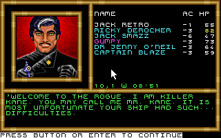 Screenshot of Buck Rogers: Matrix Cubed (DOS, 1992) - MobyGames