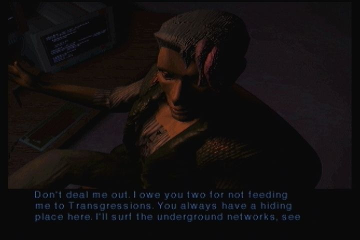 Screenshot of Hell: A Cyberpunk Thriller (3DO, 1994) - MobyGames