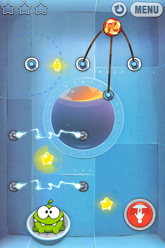 Screenshot of Cut the Rope (iPhone, 2010) - MobyGames