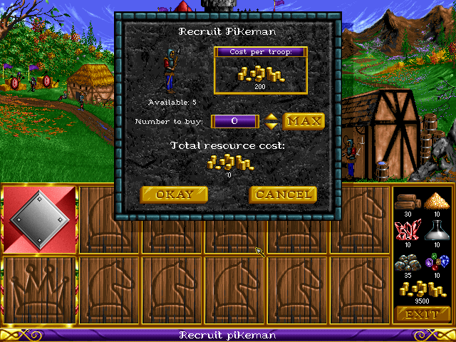 Screenshot of Heroes of Might and Magic (DOS, 1995) - MobyGames