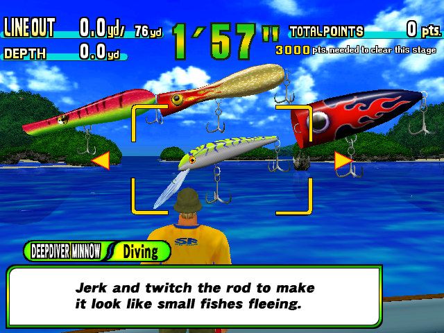 Screenshot of Sega Marine Fishing (Dreamcast, 2000) - MobyGames