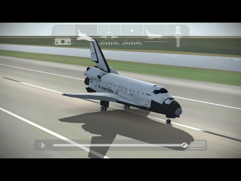 Screenshot of F-SIM Space Shuttle (iPad, 2010) - MobyGames