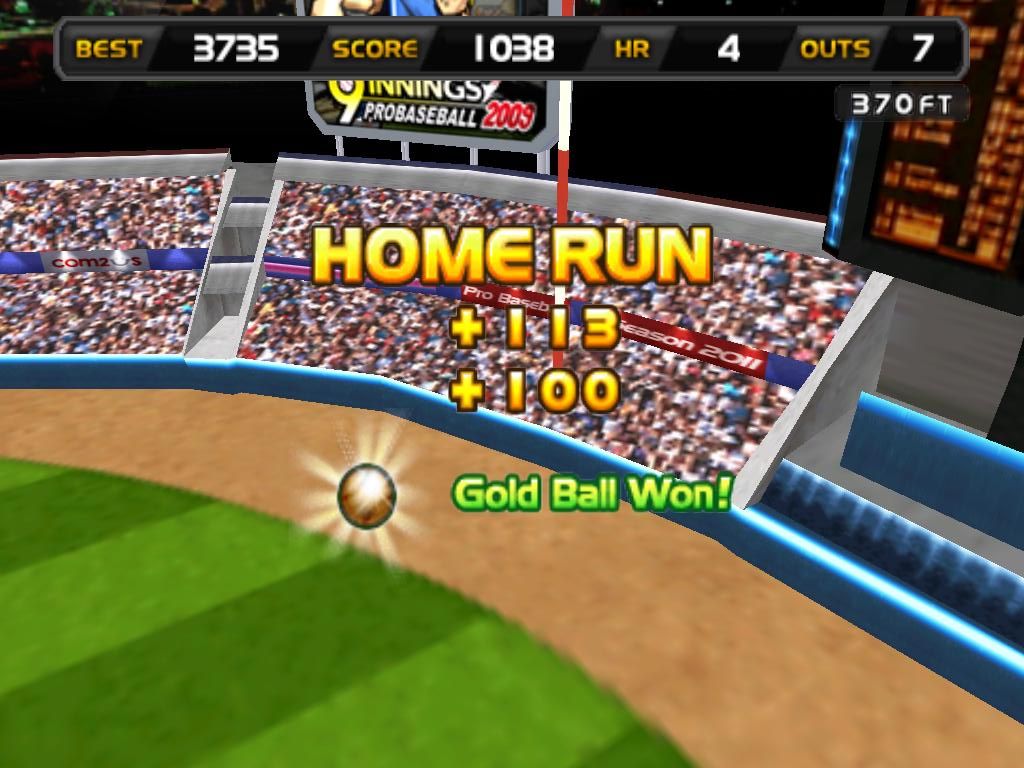 Screenshot of Homerun Battle 3D (iPad, 2009) - MobyGames