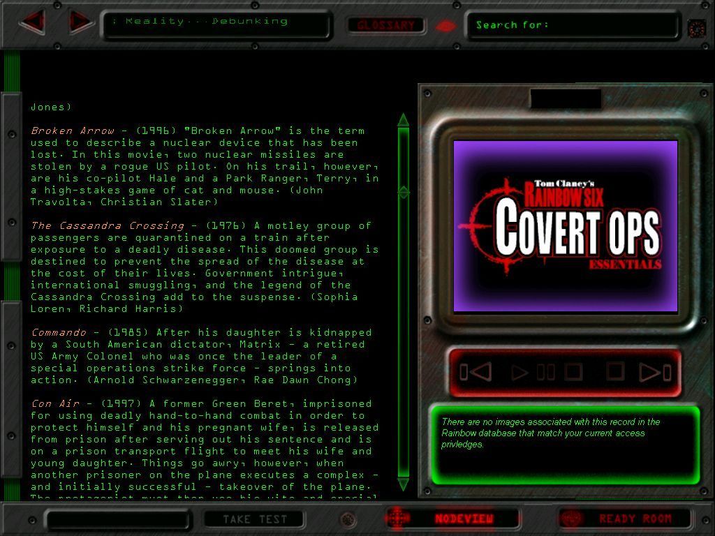 Screenshot of Tom Clancy's Rainbow Six: Covert Ops Essentials (Windows ...