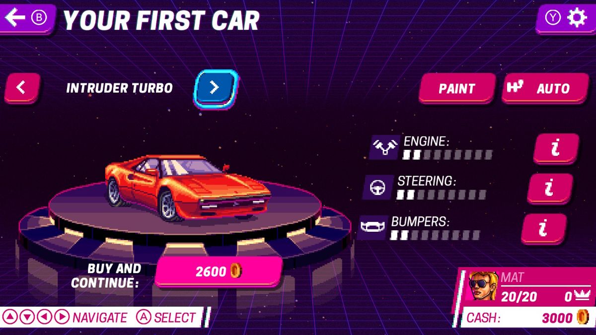 Screenshot of 80's Overdrive (Nintendo Switch, 2017) - MobyGames