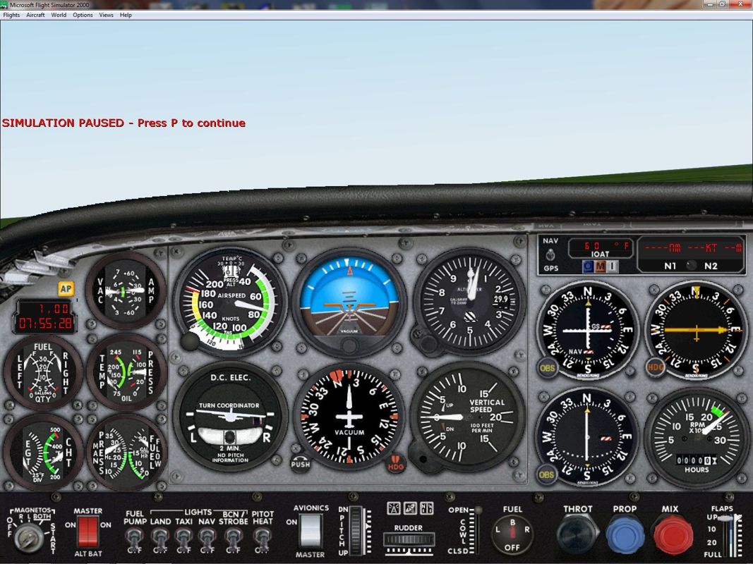 Screenshot of Microsoft Flight Simulator 2000: Professional Edition ...