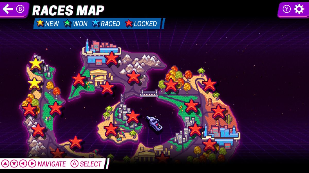 Screenshot of 80's Overdrive (Nintendo Switch, 2017) - MobyGames