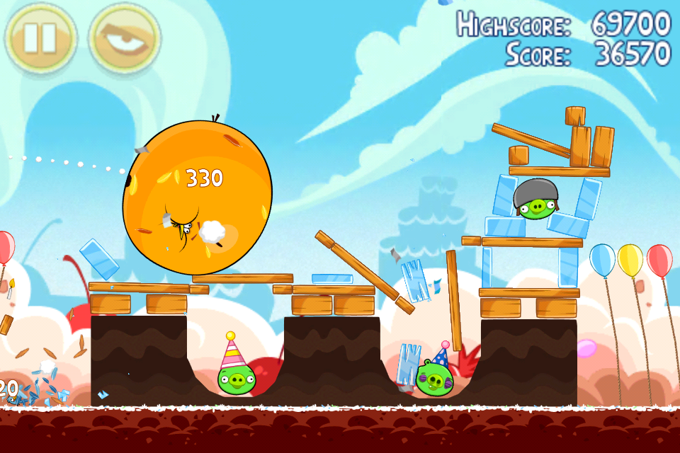Screenshot of Angry Birds (iPhone, 2009) - MobyGames