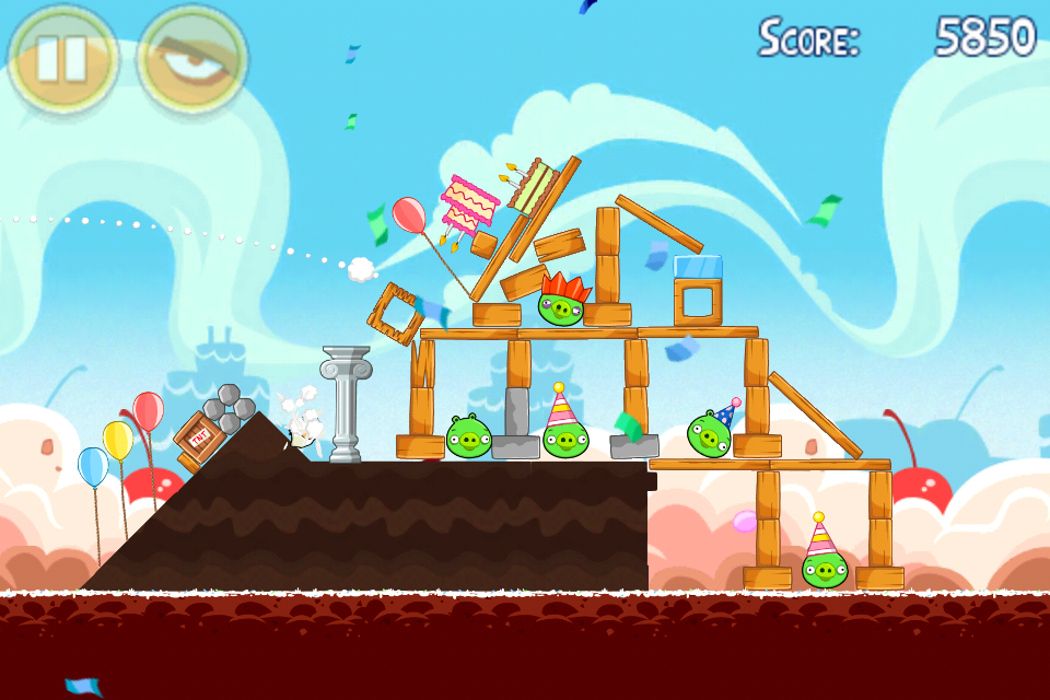 Screenshot of Angry Birds (iPhone, 2009) - MobyGames