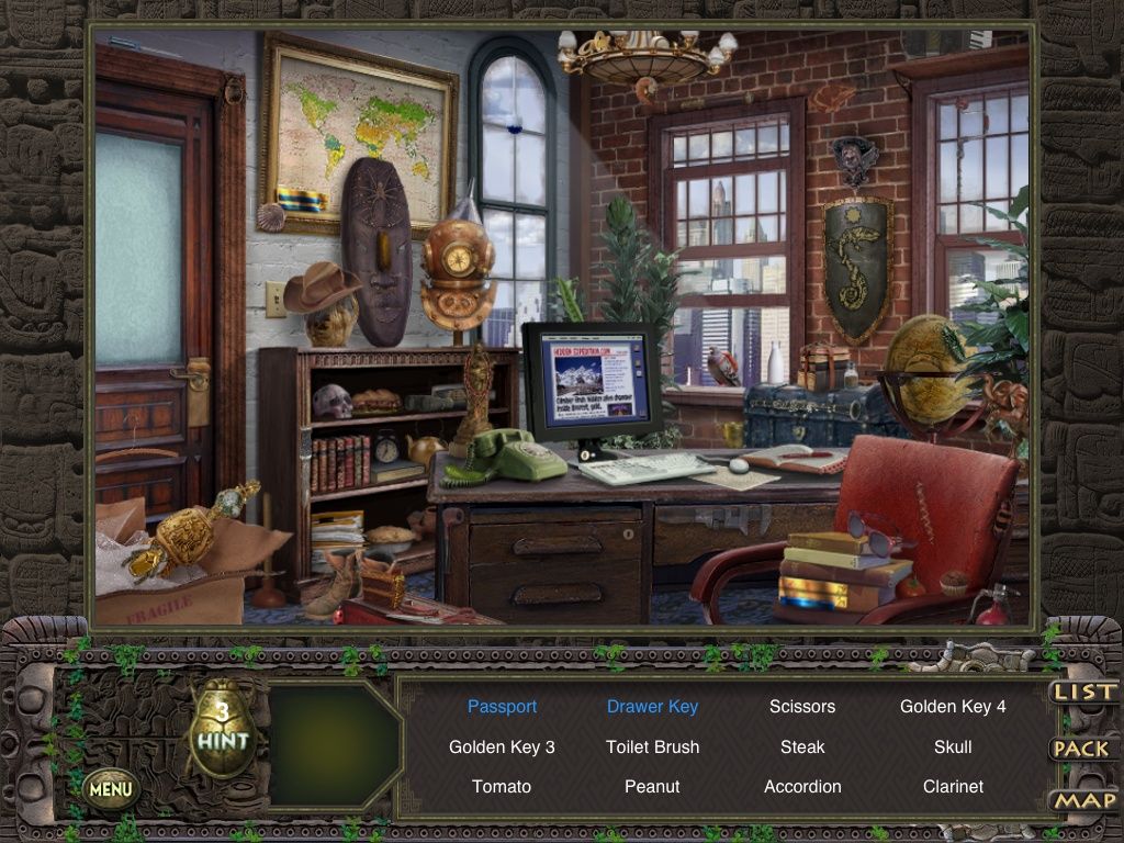 Screenshot of Hidden Expedition: Amazon (iPad, 2008) - MobyGames
