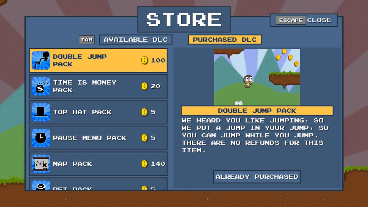 Screenshot of DLC Quest (Windows, 2011) - MobyGames
