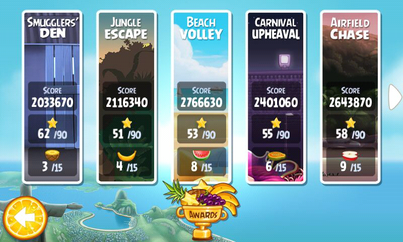 Screenshot of Angry Birds: Rio (Android, 2011) - MobyGames