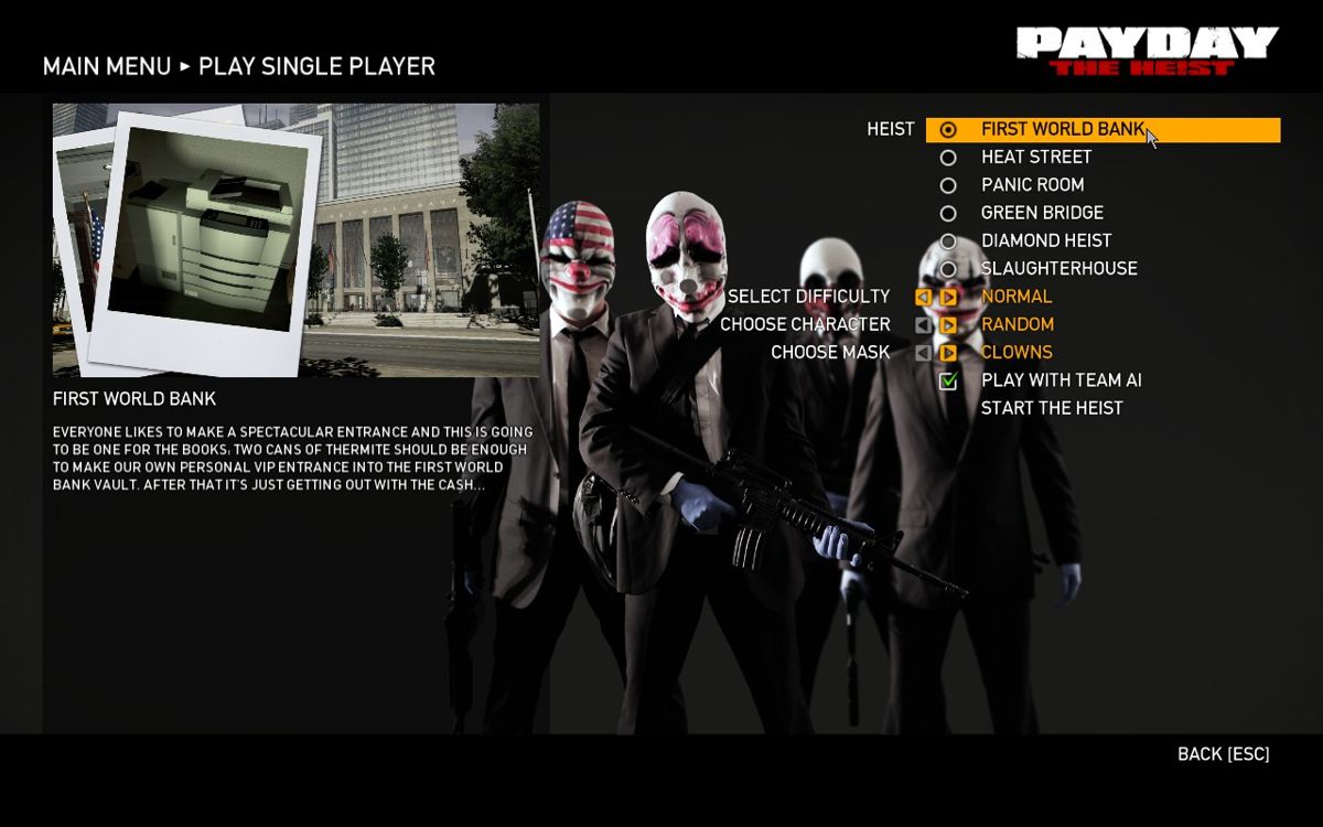 Screenshot of Payday: The Heist (Windows, 2011) - MobyGames