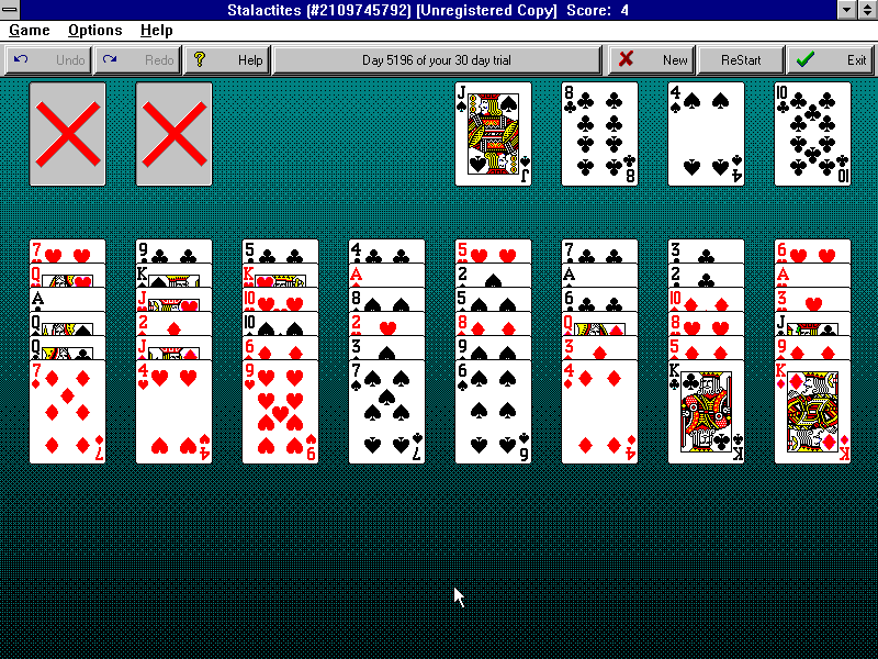 Screenshot of FreeCell Plus (Windows 16-bit, 1996) - MobyGames