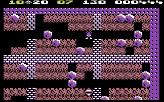 Screenshot of Super Boulder Dash (Commodore 64, 1986) - MobyGames