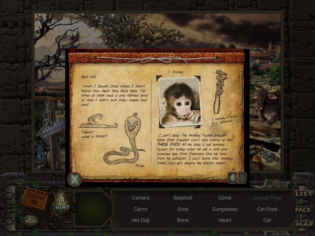 Screenshot of Hidden Expedition: Amazon (iPad, 2008) - MobyGames