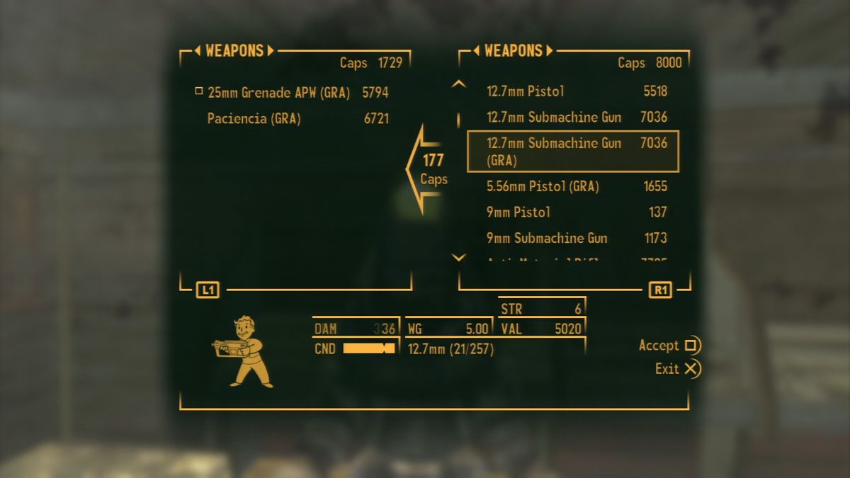 Screenshot of Fallout: New Vegas - Gun Runners' Arsenal (PlayStation 3, 2011) - MobyGames