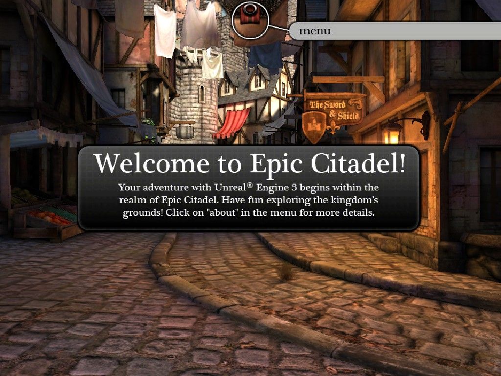 Screenshot of Epic Citadel (iPad, 2010) - MobyGames