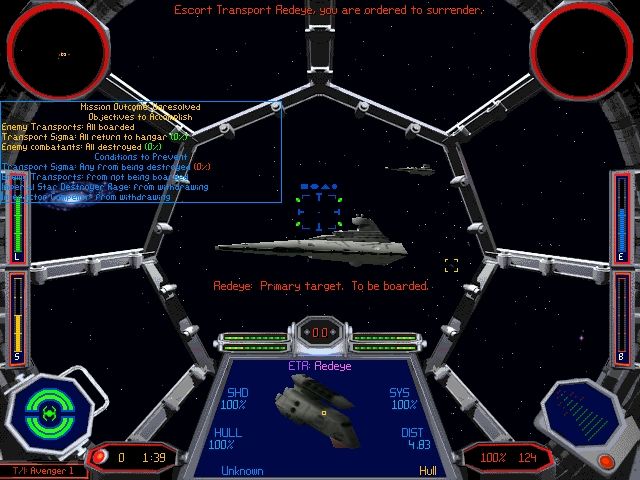 Screenshot of Star Wars: X-Wing Vs. TIE Fighter - Balance of Power Campaigns (Windows, 1997 ...