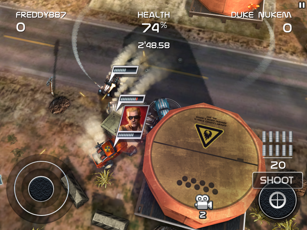 Screenshot of Death Rally (iPad, 2011) - MobyGames