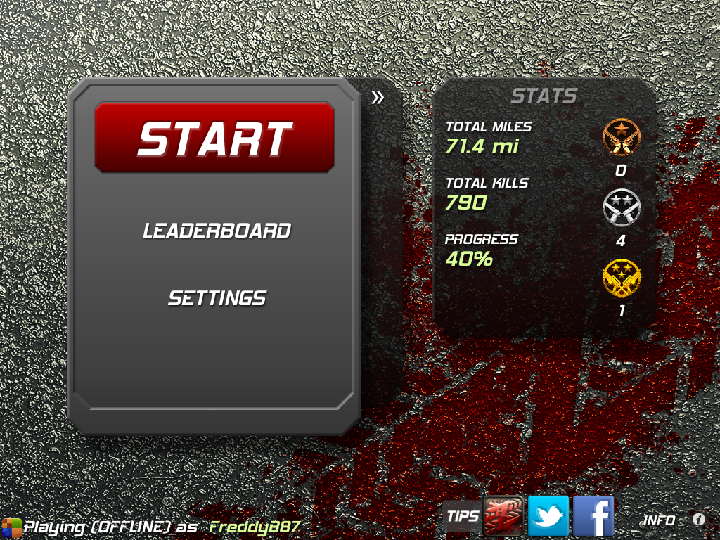 Screenshot of Zombie Highway (iPad, 2010) - MobyGames