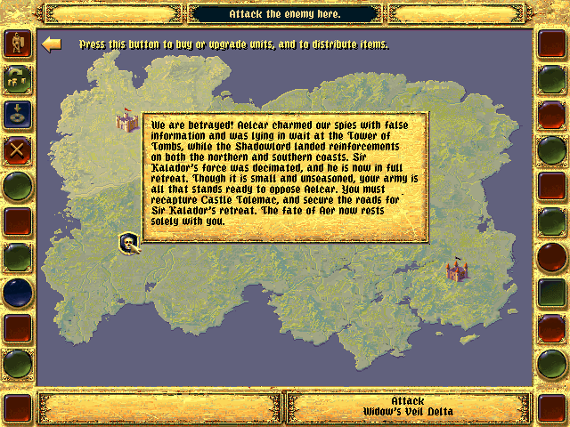 Screenshot of Fantasy General: Challenge Continent (DOS, 1996) - MobyGames