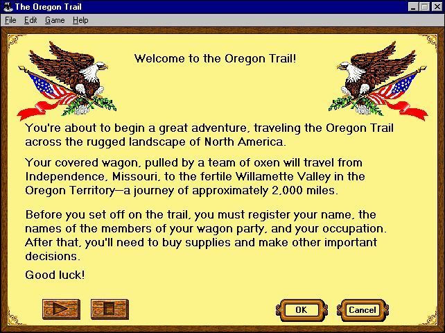 Screenshot of The Oregon Trail (Windows, 1985) - MobyGames