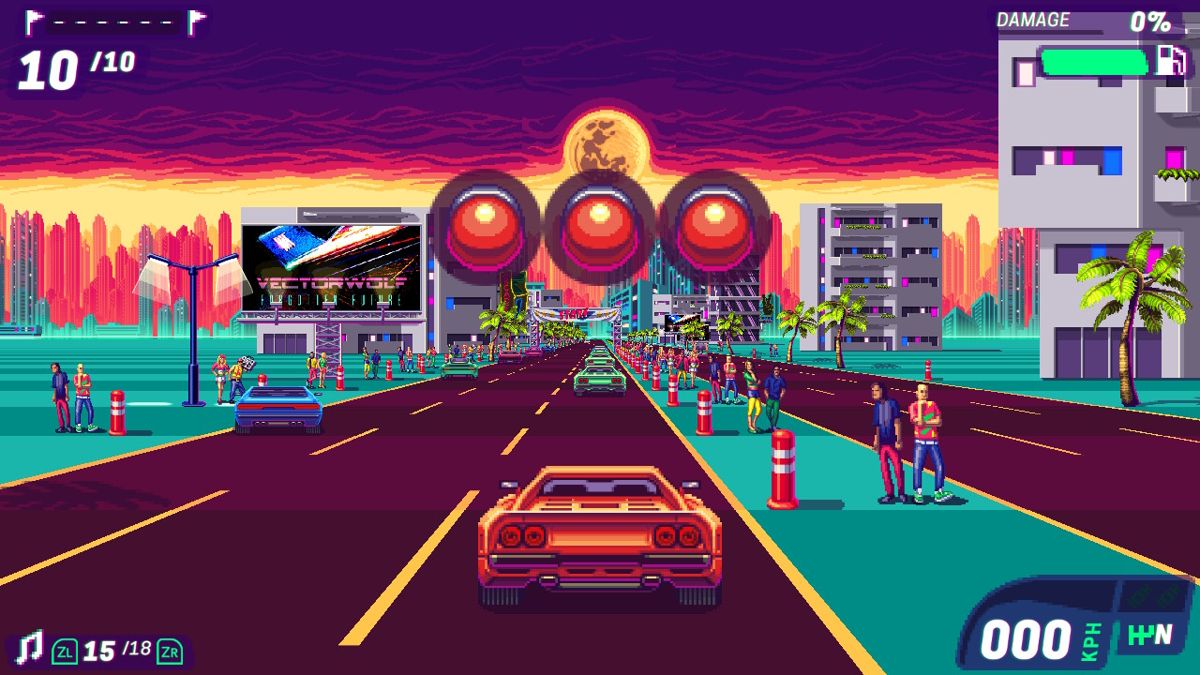 Screenshot of 80's Overdrive (Nintendo Switch, 2017) - MobyGames