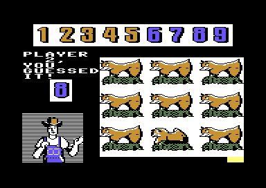 Screenshot of Number Farm (Commodore 64, 1984) - MobyGames